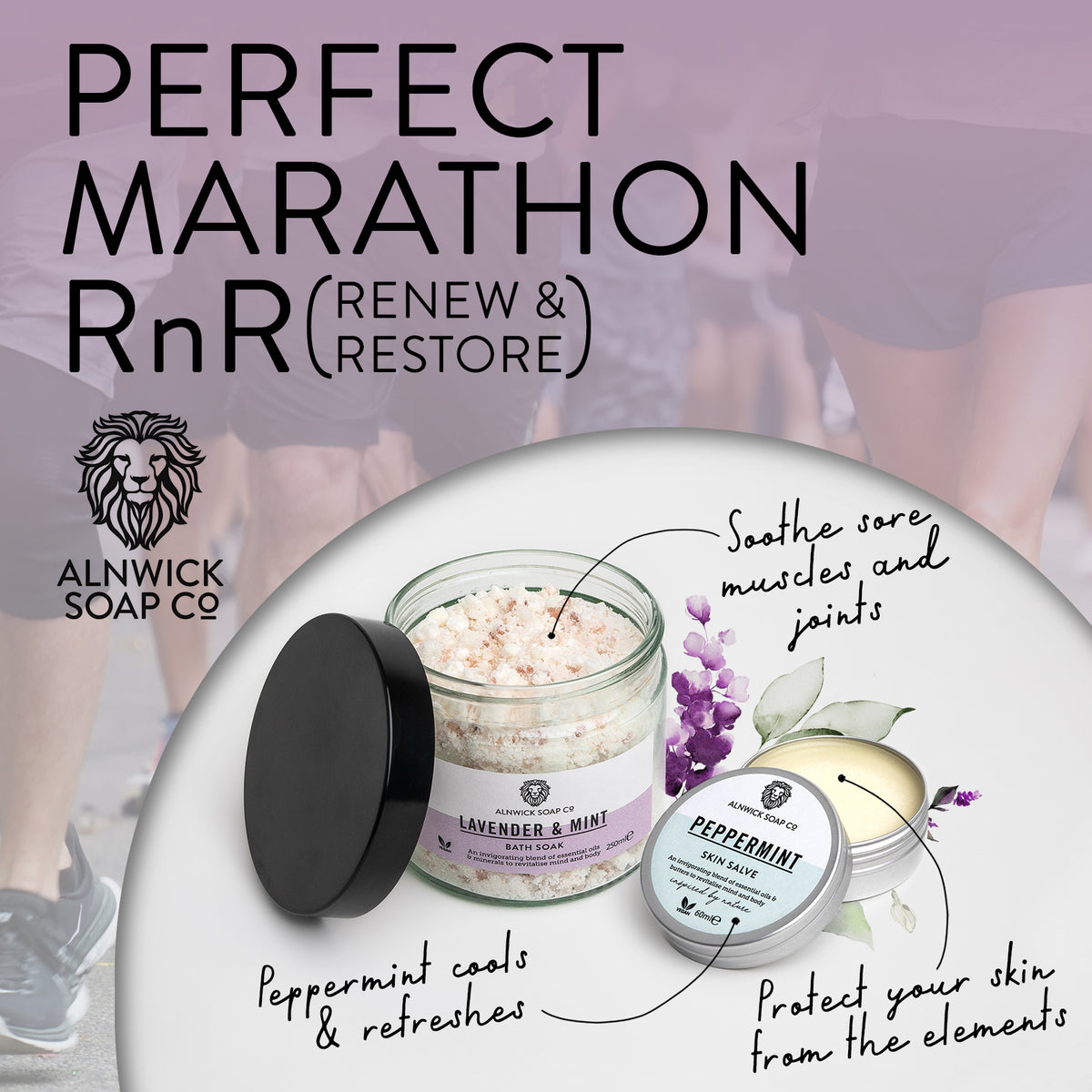 Marathon R&R Muscle Soak and Salve – Alnwick Soap Co